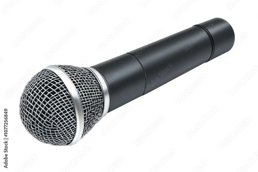 Isolated microphone logo representing a podcasting theme for audio ...