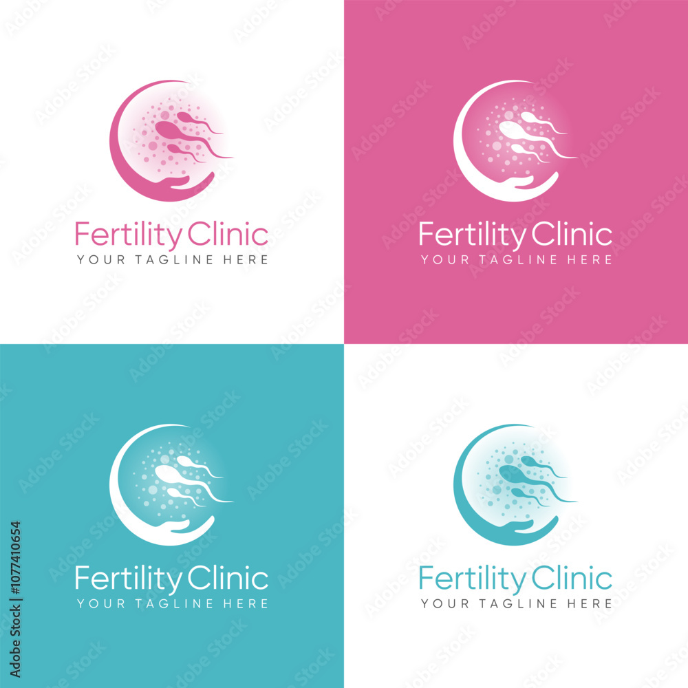 Fertility clinic logo. sperm symbols healthcare fertility pregnancy ...