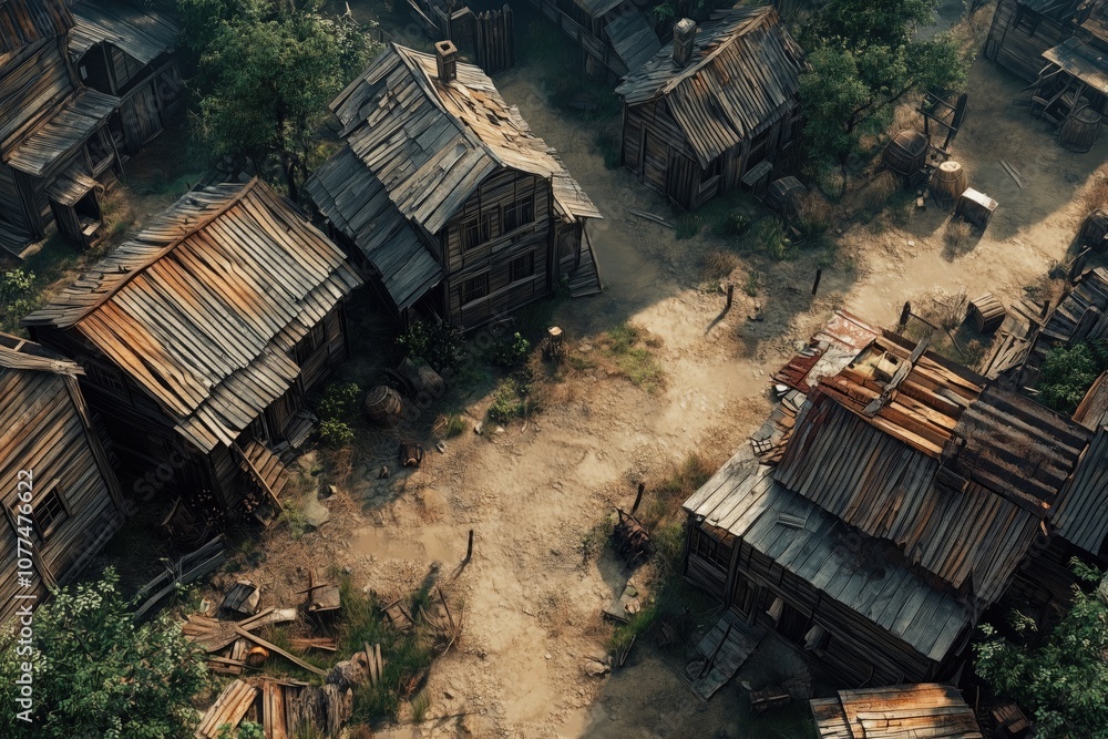 Rural Village Road Rustic Town Street and Houses Tabletop RPG Map ...