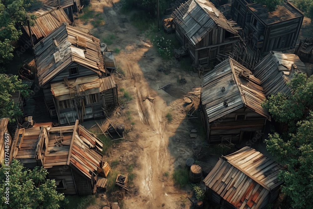 Rural Village Road Rustic Town Street and Houses Tabletop RPG Map ...