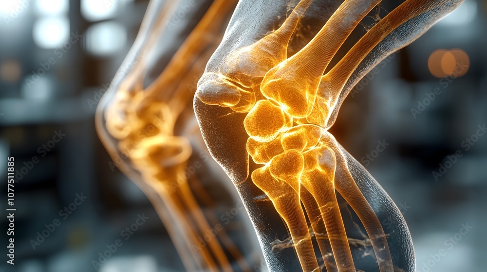 Human Knee Joint Anatomy Stock Illustration | Adobe Stock