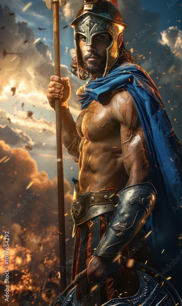 Ares in greek and roman mythology: god of war, representing strength ...