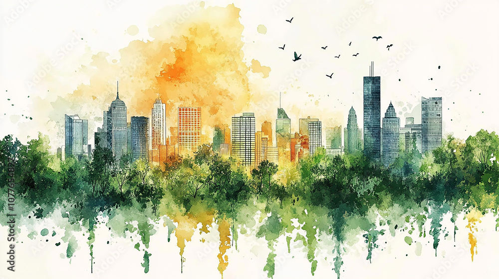 Urban project planning. Green sustainable design, creating eco friendly ...