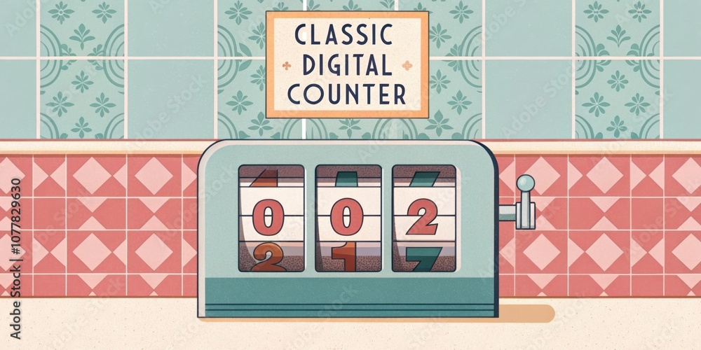 OldSchool Counter A classic digital counter with rotating ...