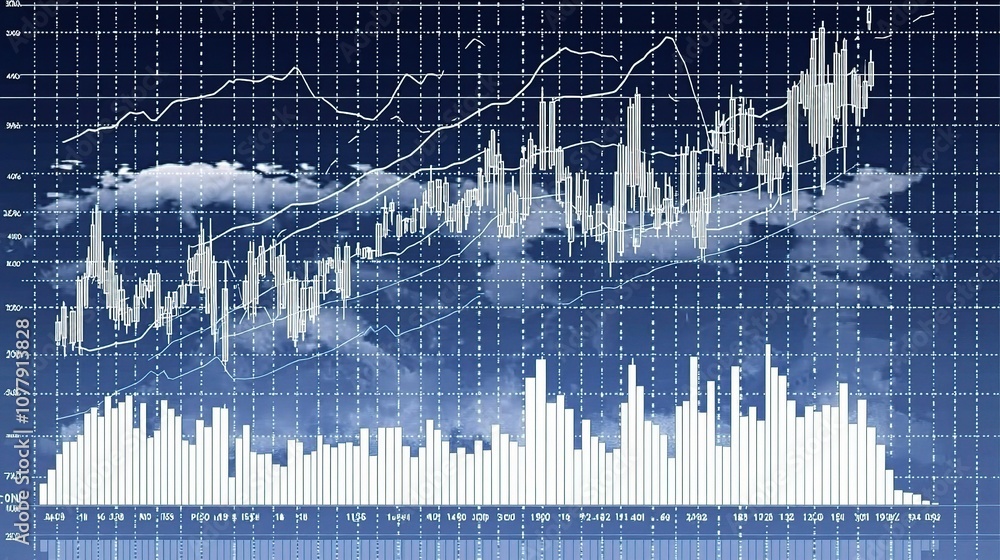 Detailed Stock Market Chart Displaying Trends and Analysis with Bullish ...