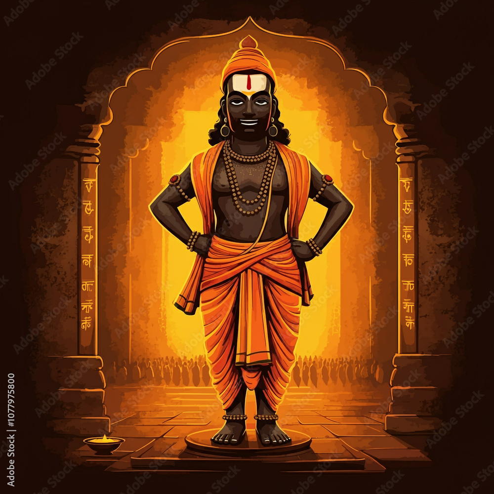 Lord Vitthal depicted in traditional attire, revered as a form of ...