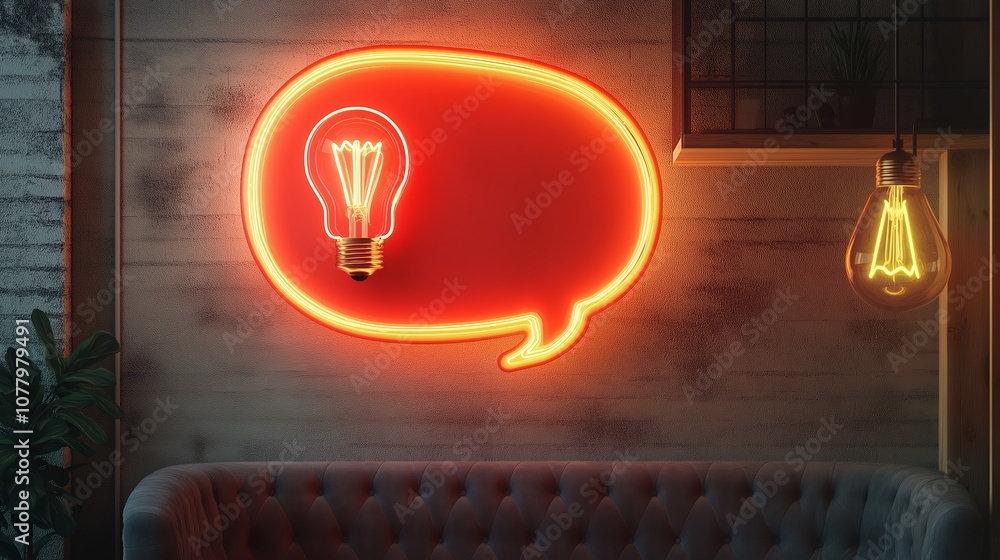 Vector realistic isolated marquee speech bubble lightbox billboard with ...