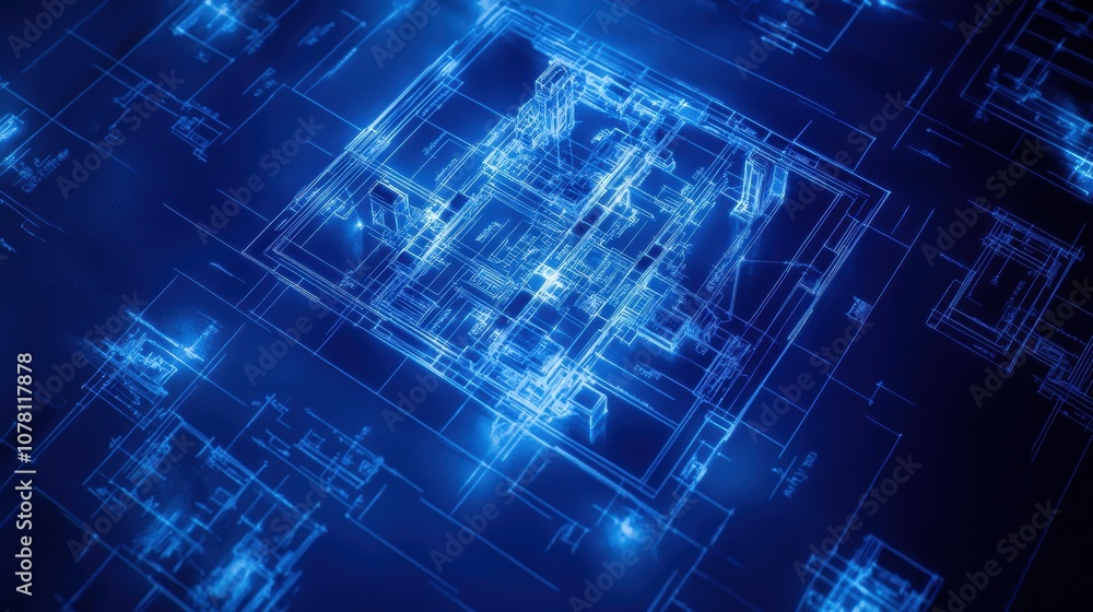 The blueprint provided a detailed layout that guided the construction ...