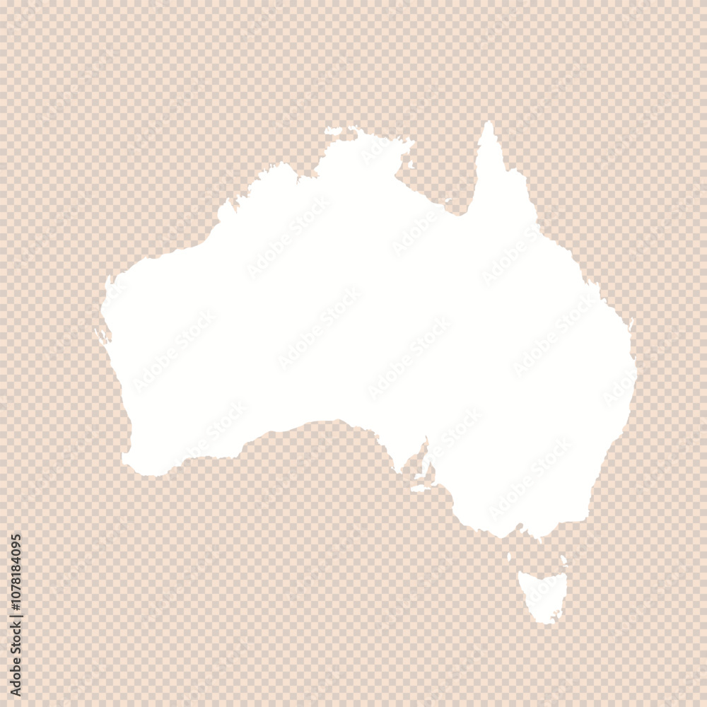 Map of Australian, sign silhouette. World Map Globe. Vector ...