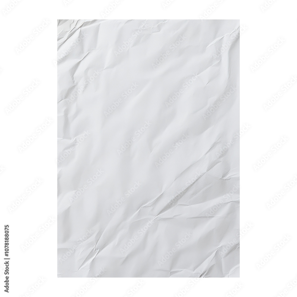 plain paper with texture and a crumpled appearance. transparent ...
