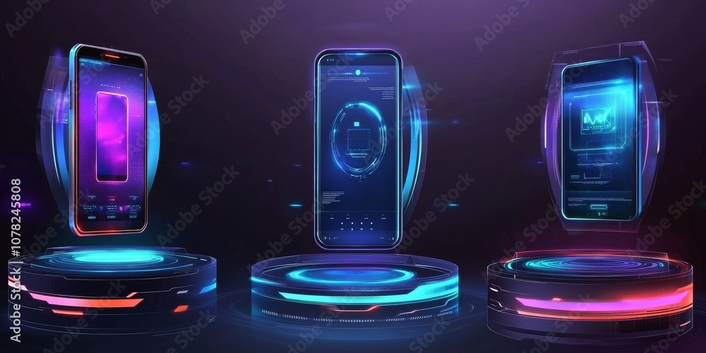 Imagine a future with holographic displays and floating 3D phones. The ...