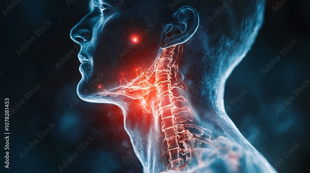 Understand the human neck anatomy for better health insights Stock ...