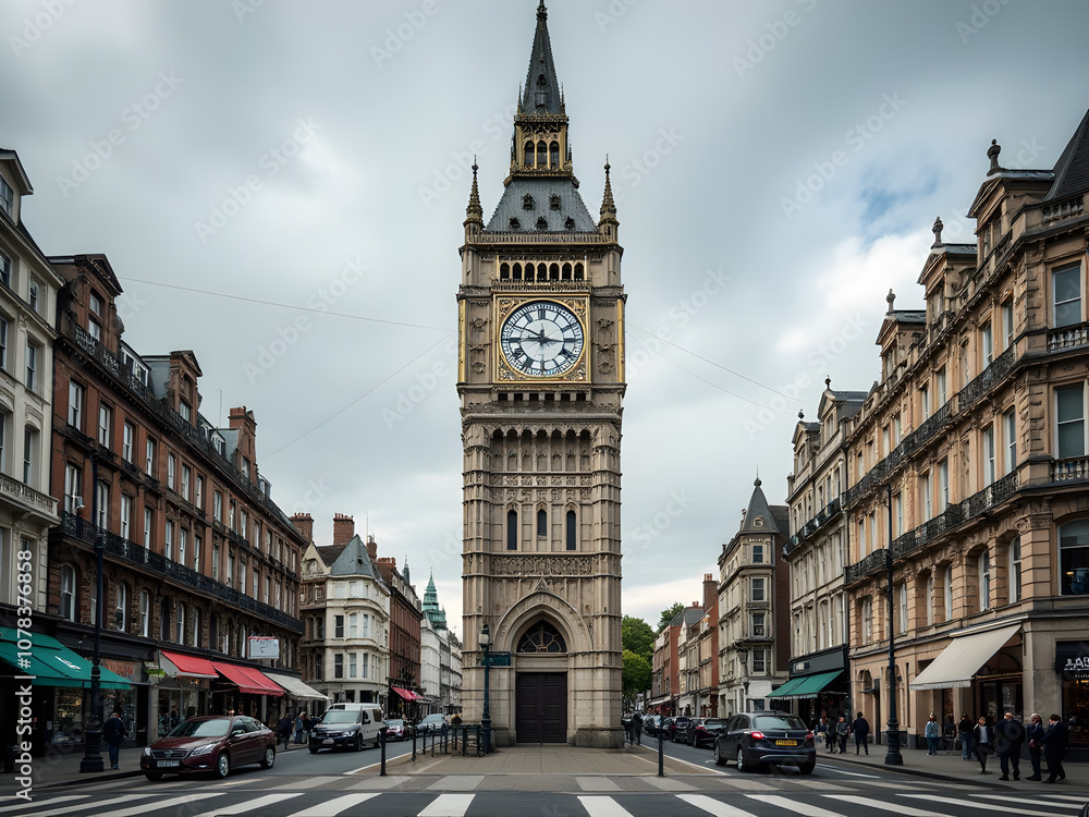 Elizabeth Tower (Big Ben) London Skyline - Gothic Architecture ...
