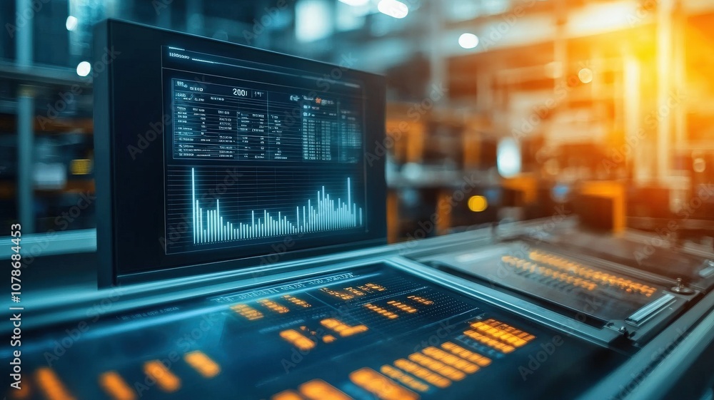 Inventory management order tracking concept. A sleek control panel ...