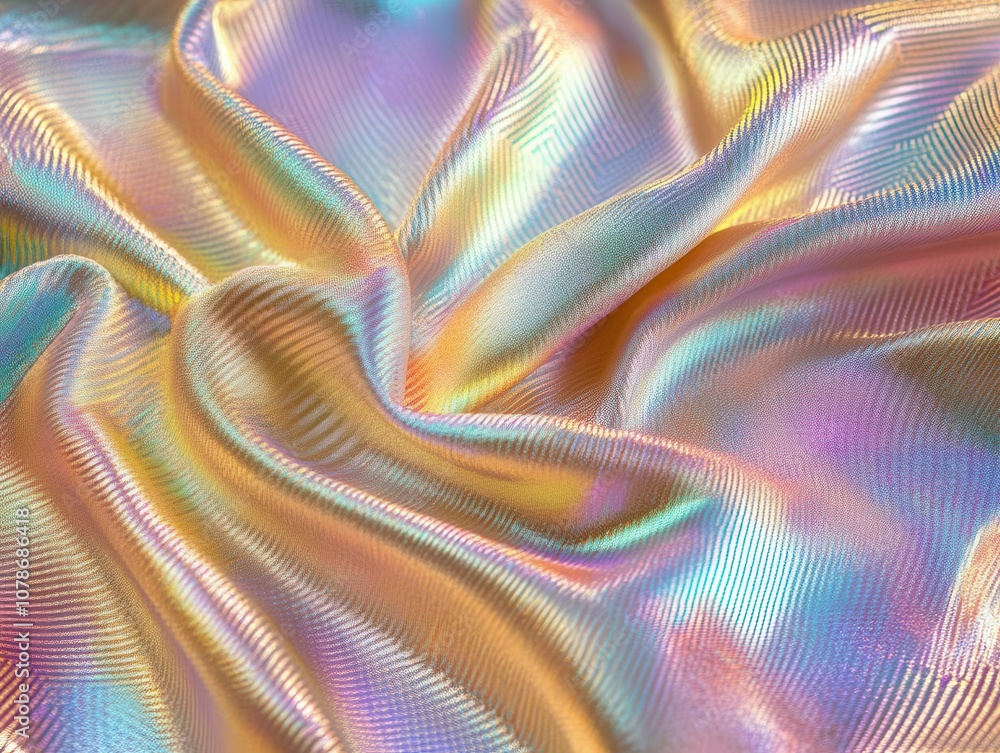 holographic fabric texture with a gradient abstract design, featuring ...