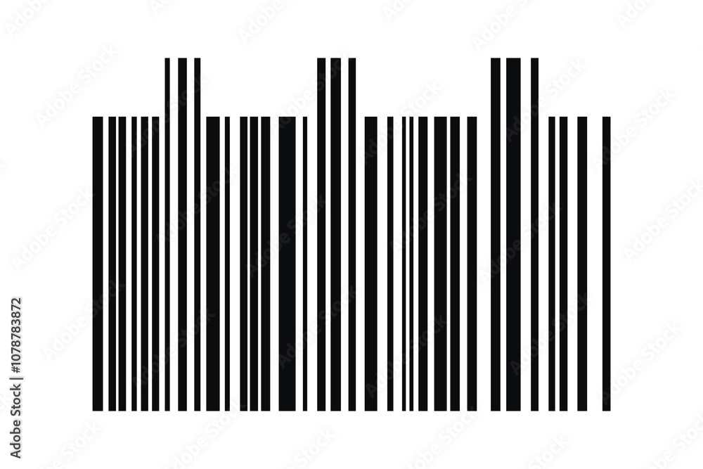 Barcode isolated on white background. Code stripes sticker. Barcode ... Barcode isolated on white background. Code stripes sticker. Barcode ...