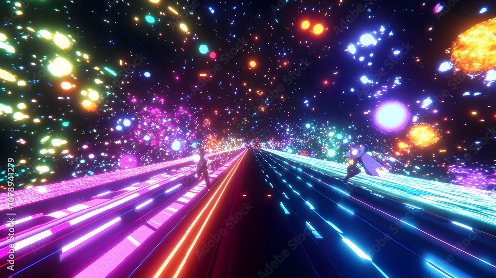 Galactic Dance Dance Revolution platform, zero-G dance moves, spacesuit ...