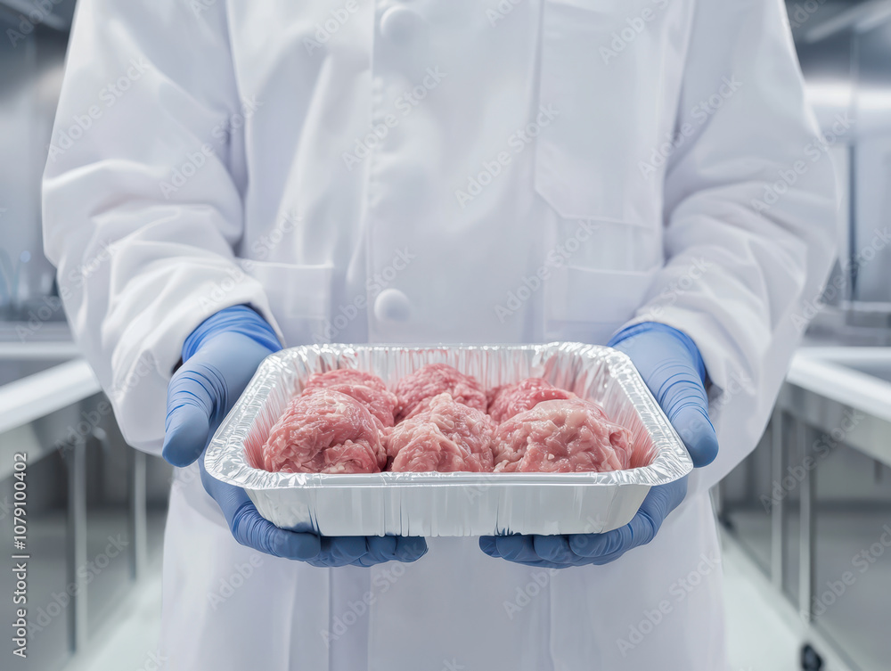 food safety inspection testing Hands holding food sample in lab ...