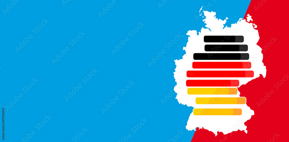shape of the map of Germany simplified rounded as symbolic design with ...