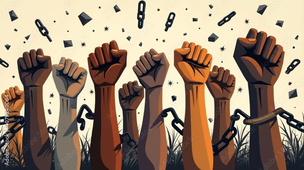 Freedom and Equality: The Power of Unity Stock Illustration | Adobe Stock