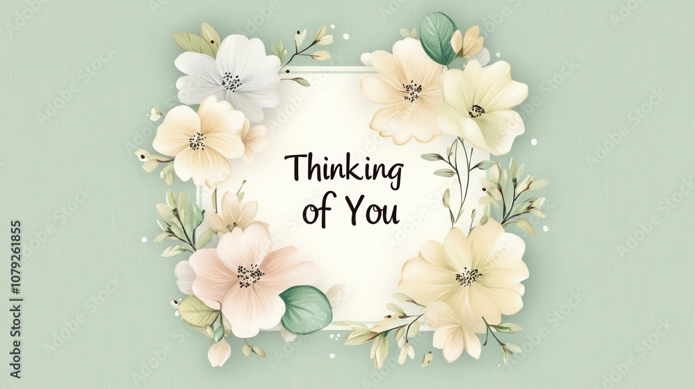 A heartfelt sympathy card with soft pastel florals, featuring a simple ...