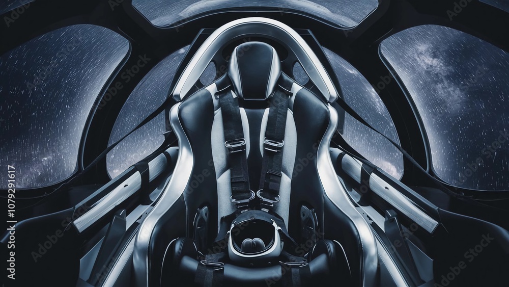 high-tech ejection seat futuristic spacecraft neural interface pilot ...