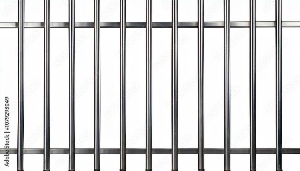 metal prison bars with horizontal layout isolated on transparent Stock ...