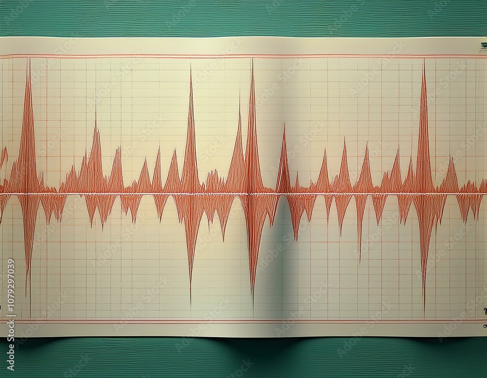 blank paper ecg electrocardiogram background ekg Stock Photo | Adobe Stock