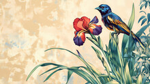 Birds And Flowers Art Print Free Stock Photo - Public Domain Pictures