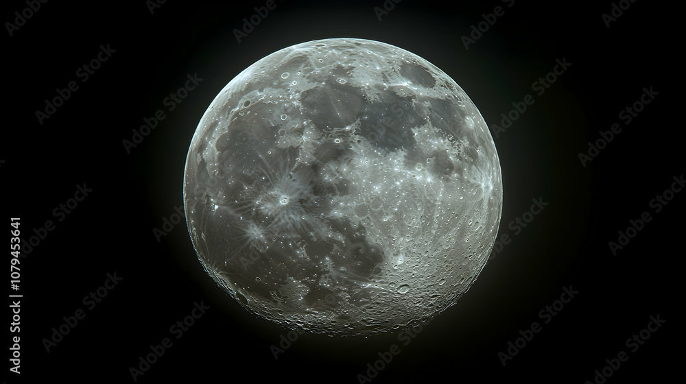 High-Resolution Lunar Surface: A Detailed Photographic View of the Moon ...