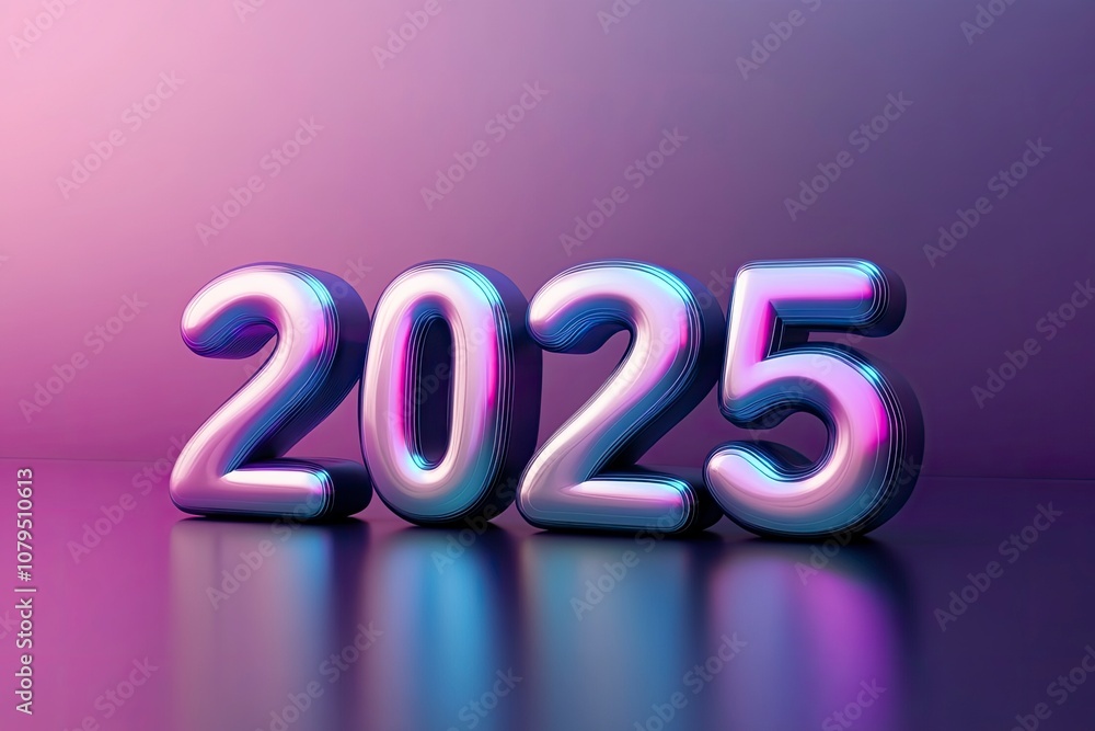 text "2025" , effect , photoshop mockup, ai Stock Illustration | Adobe ...