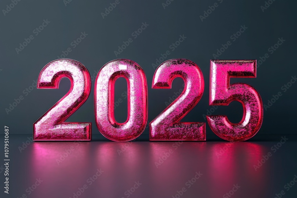 text "2025" , effect , photoshop mockup, ai Stock Illustration | Adobe ...