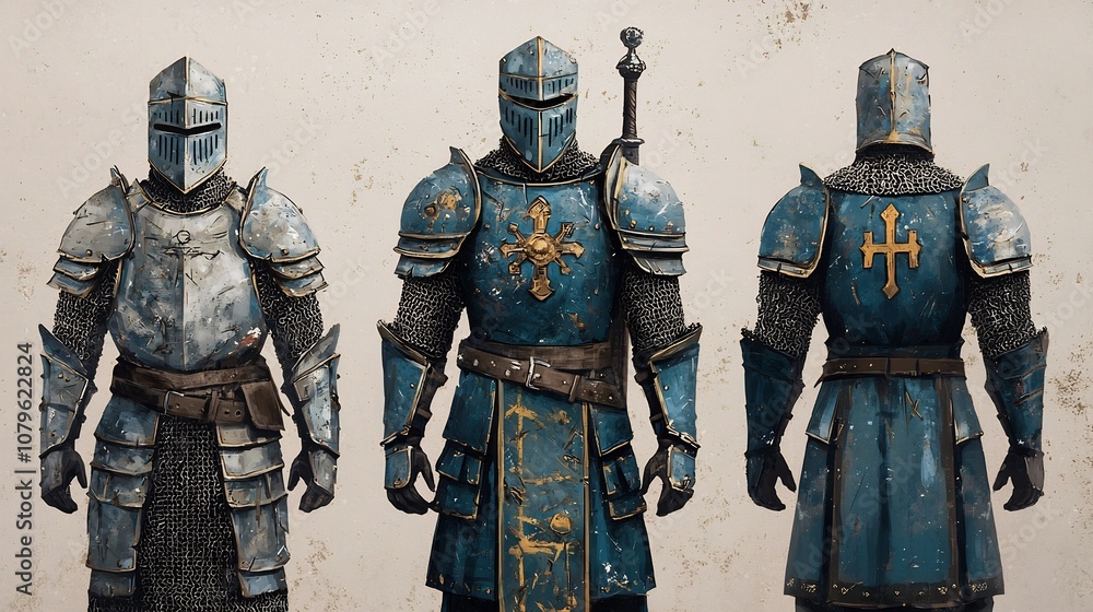 Stock-Illustration „Detailed Fantasy Armor and Weapon Designs for ...