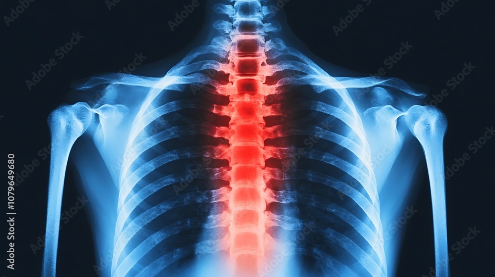 Detailed X Ray Image of the Spinal Column Highlighting the Intricate ...