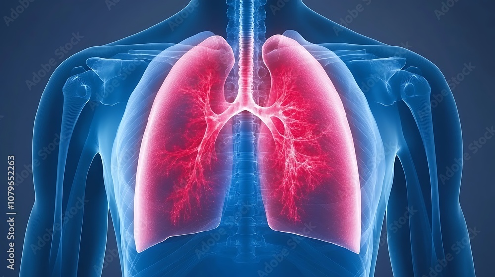 Highly detailed and labeled of the human respiratory system showcasing ...