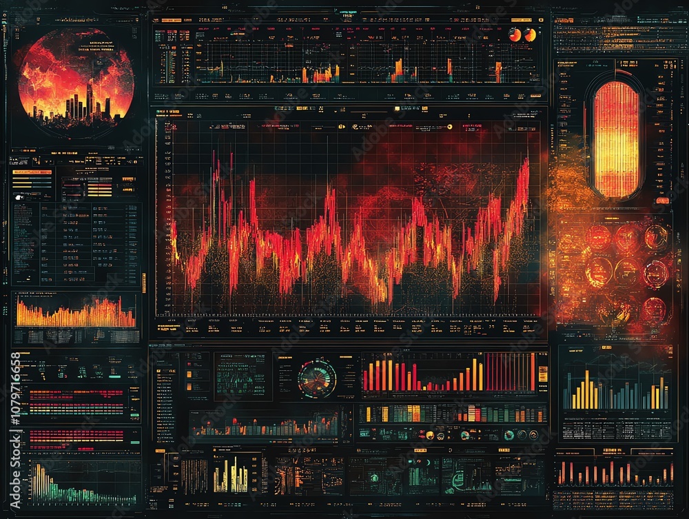 Generate a detailed financial forecast graph with annotations ...