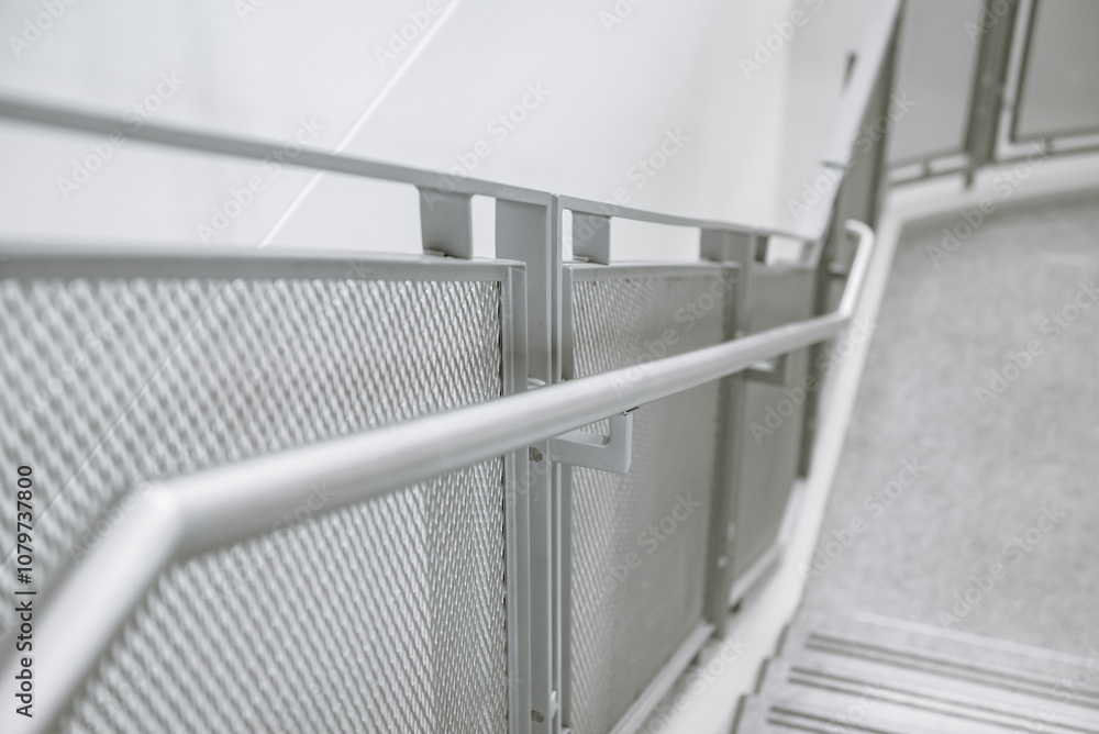 Stainless steel perf railing system, Single flat bar posts provide ...