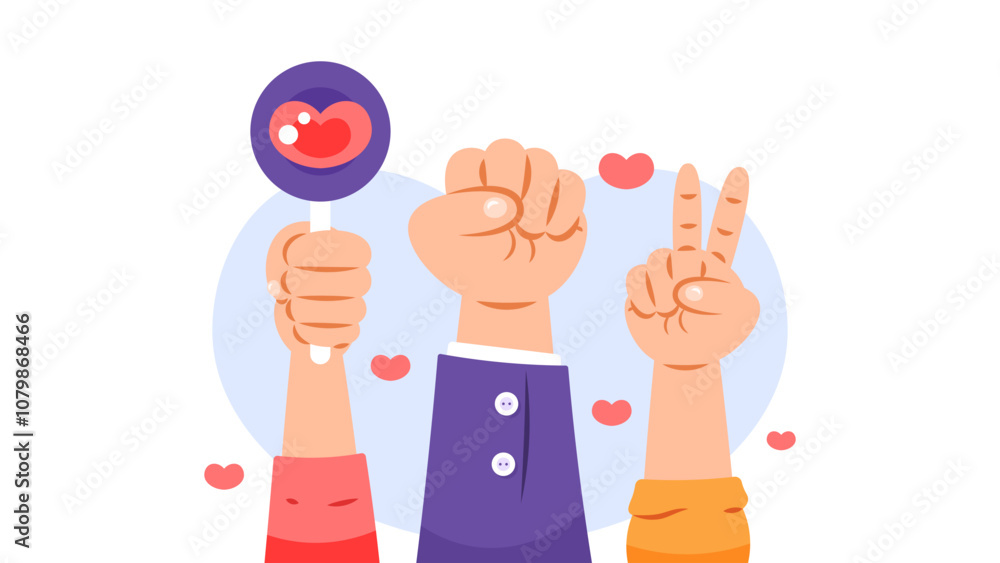 human rights day concept. celebrating and commemorating human rights ...