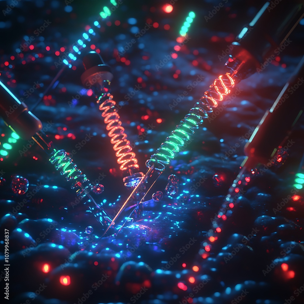 Dynamic interaction of colorful probes in a scientific experiment ...