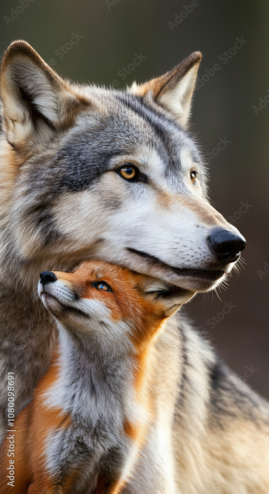Friendship and love photos that don't require animal species (Gray wolf ...