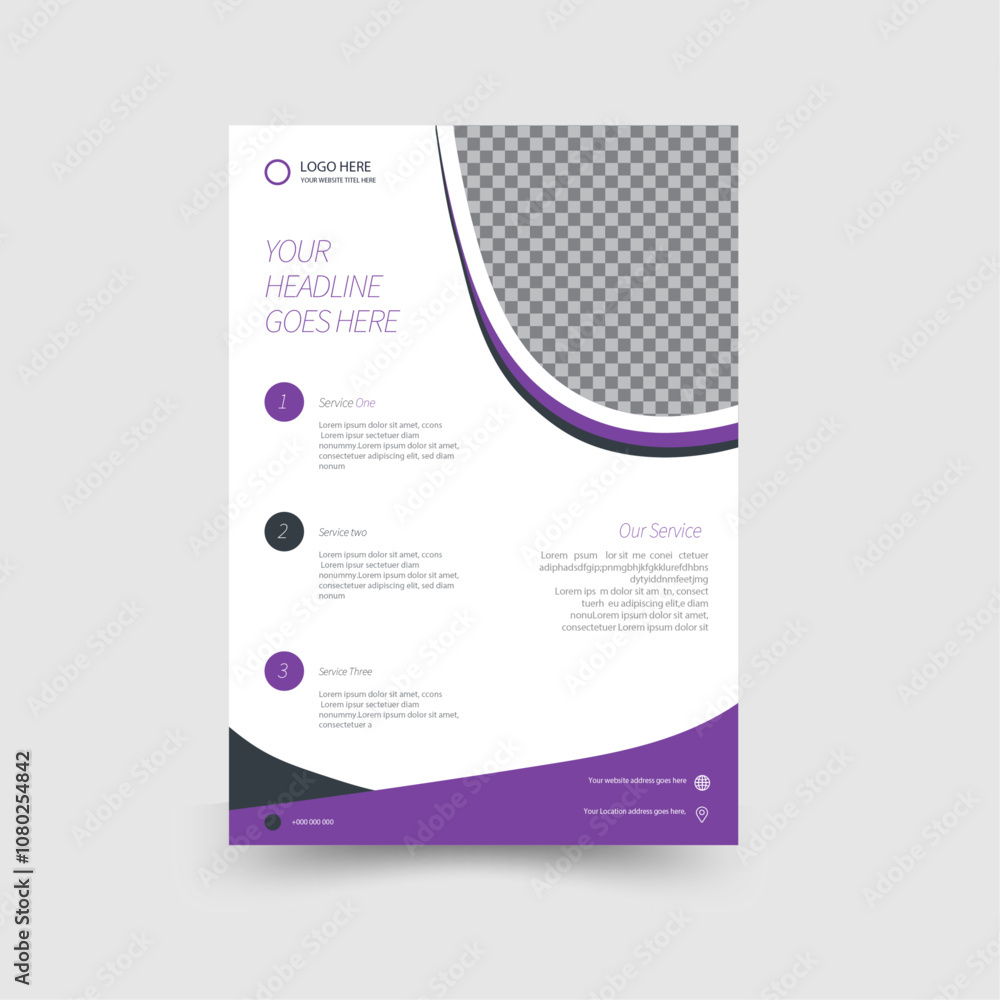 Vector de Stock layer setup 01A4 size, Corporate business flyer ...
