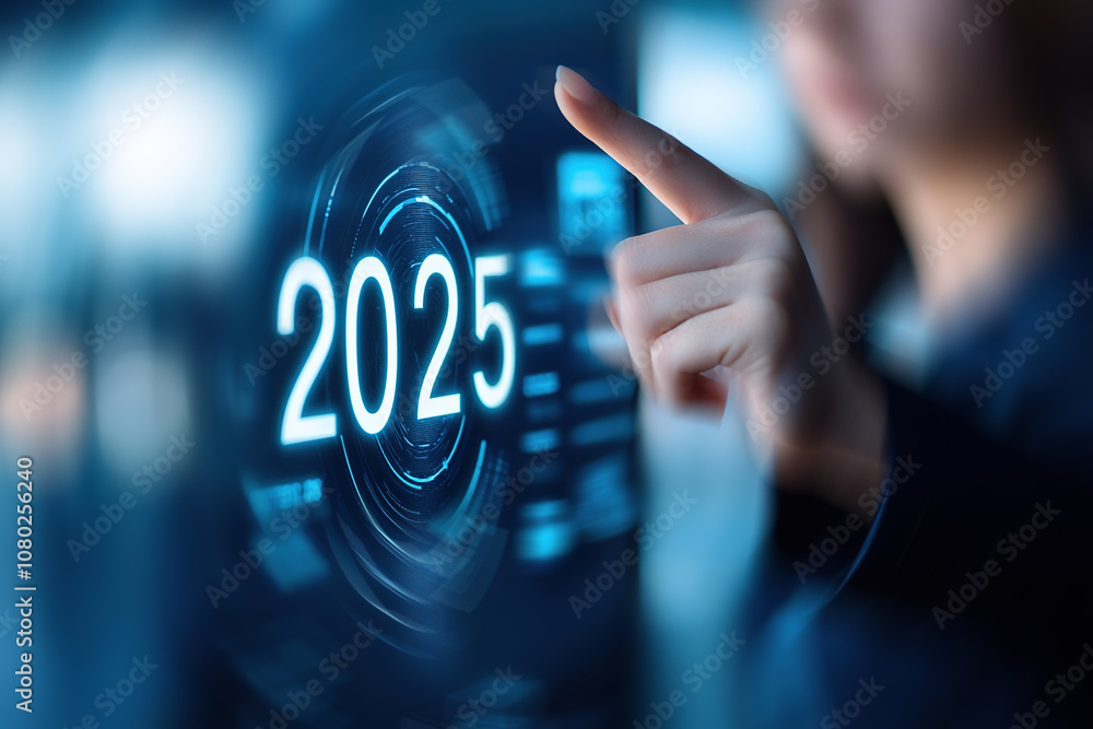 2025 New Year. Business future growth, new opportunity, challenge and ...