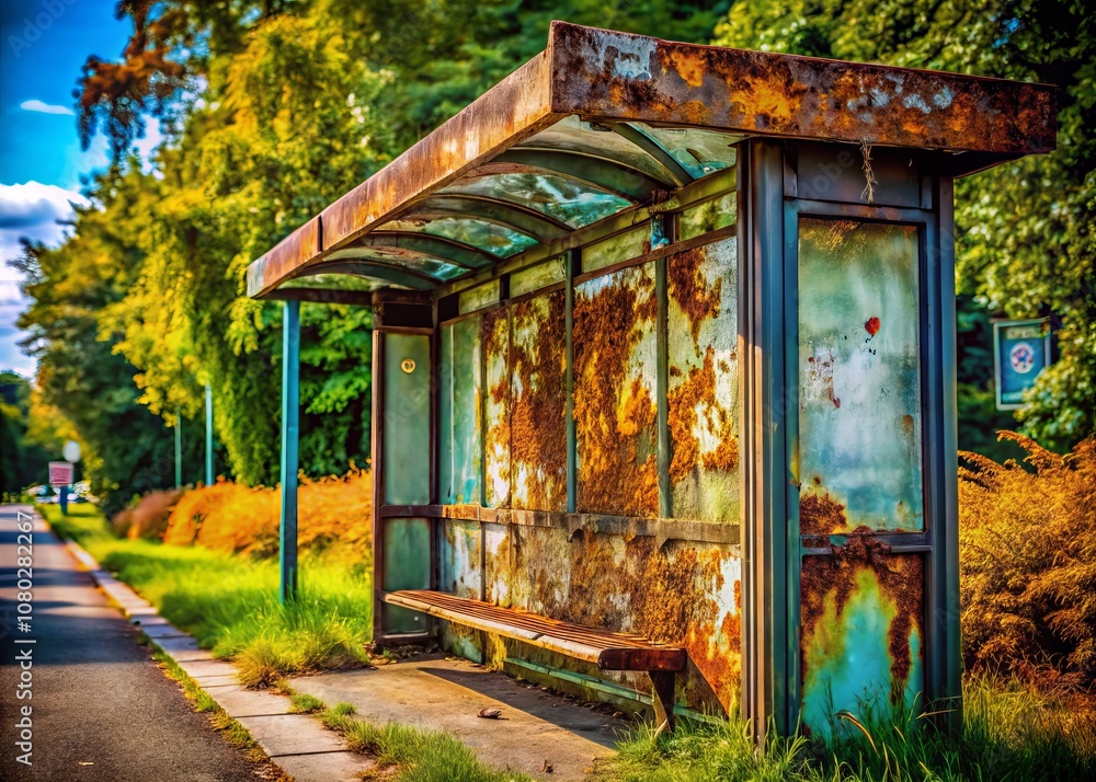 Macro Photography of Abandoned Bus Stop: Capturing the Beauty of Rust ...