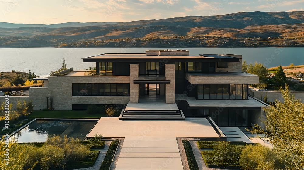 Modern Lake Austin waterfront estate with infinity pool and boat dock ...