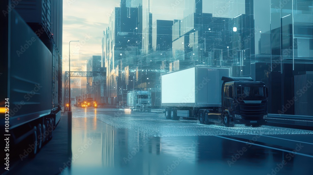 Urban logistics with selfdriving trucks and highspeed cargo trams ...