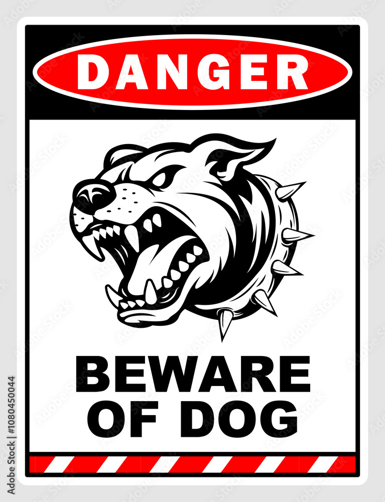 danger sign beware of dog do not enter poster labels printable plaque ...