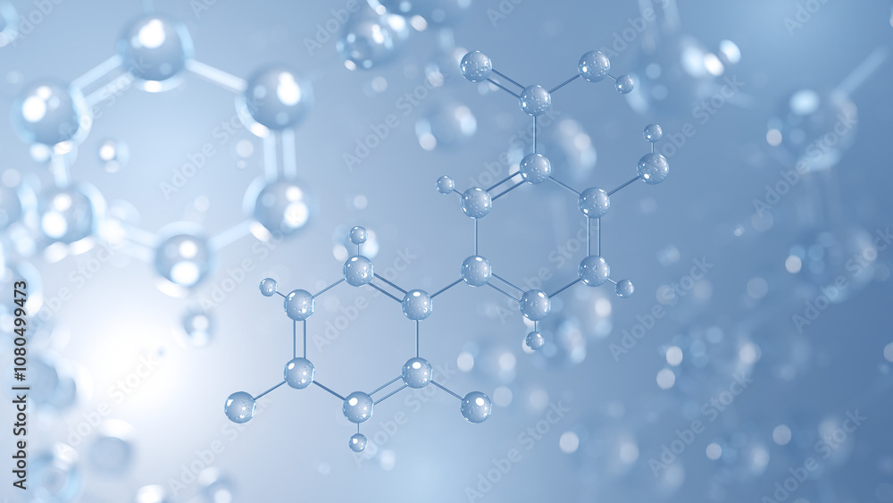 diflunisal molecular structure 3d, salicylic acid derivative ...