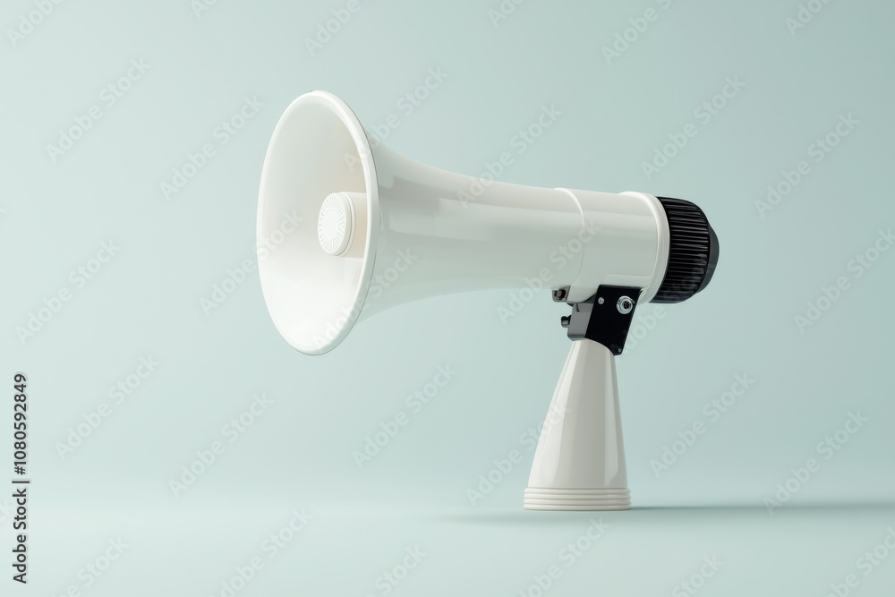 Dynamic megaphone render studio setting 3d visualization minimalist ...