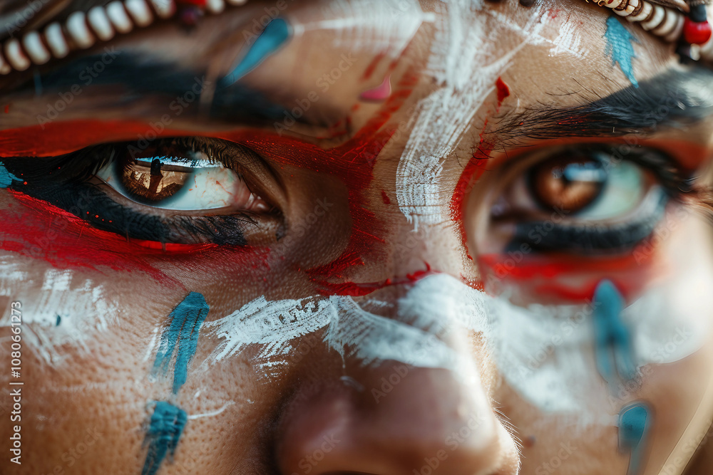 Generative AI image of Native American family members tribe celebrating ...