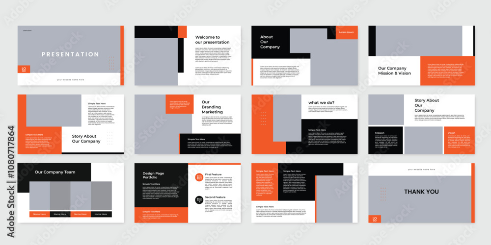 digital business slide presentation design template. presentation ...